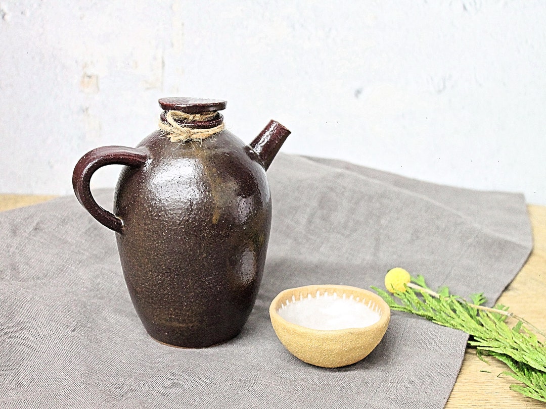 Onggi Pourer, Ceramic Soy Sauce Cruet, Onggi Soy Sauce Bottle, Handmade ...