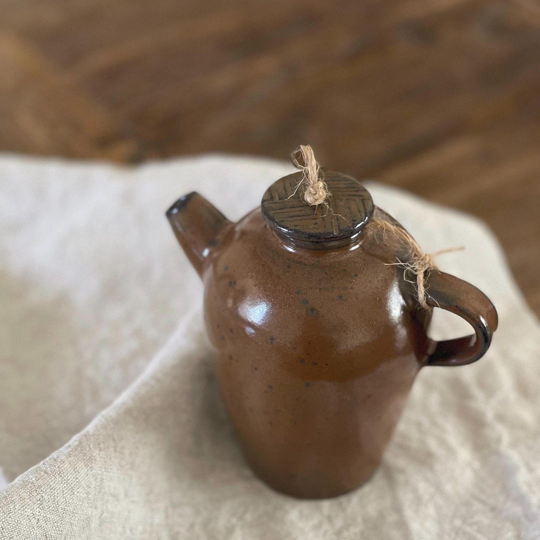 Onggi Pourer, Ceramic Soy Sauce Cruet, Onggi Soy Sauce Bottle, Handmade ...