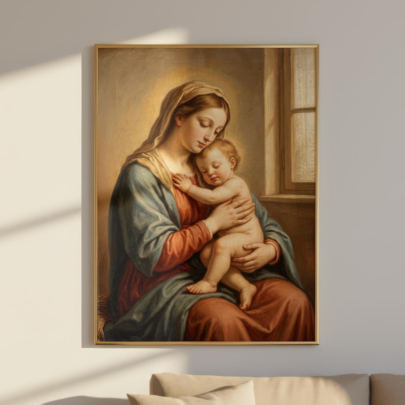 Mary Madonna Oil Painting - Etsy