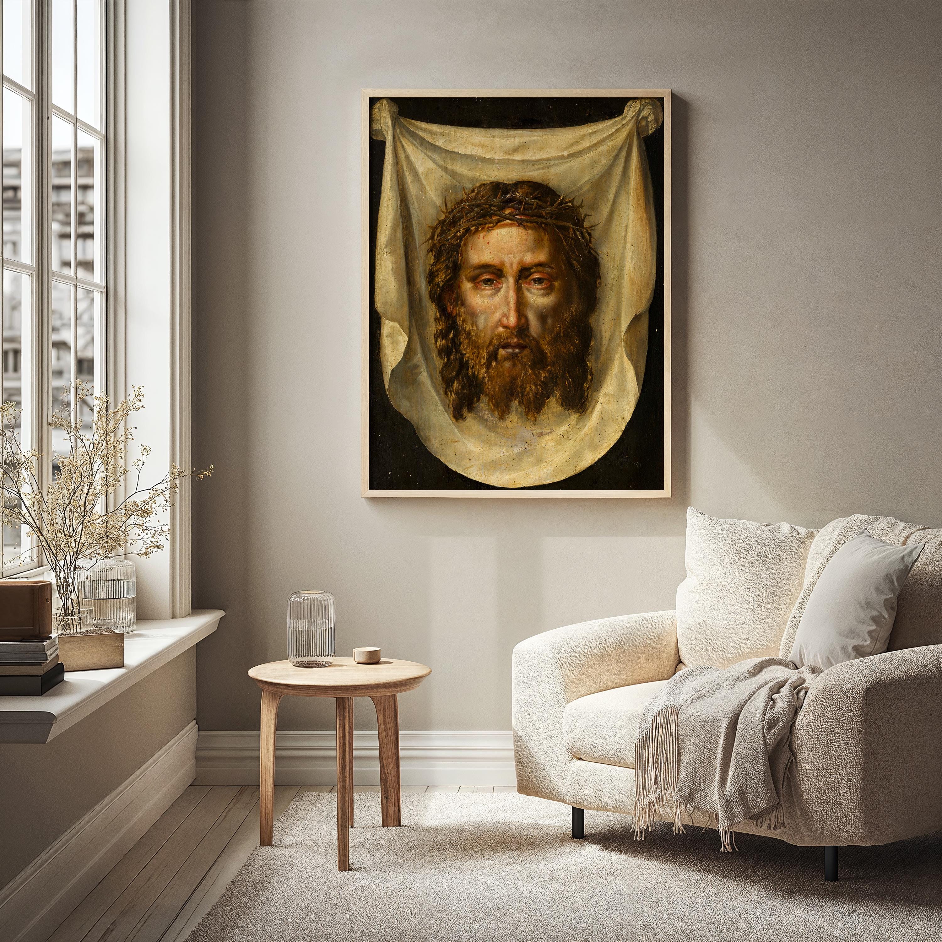 Sacred Face of Jesus Christ Art Print | Veil of Veronica, Museum Style ...