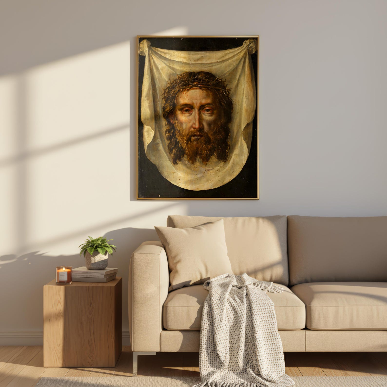 Sacred Face of Jesus Christ Art Print | Veil of Veronica, Museum Style ...
