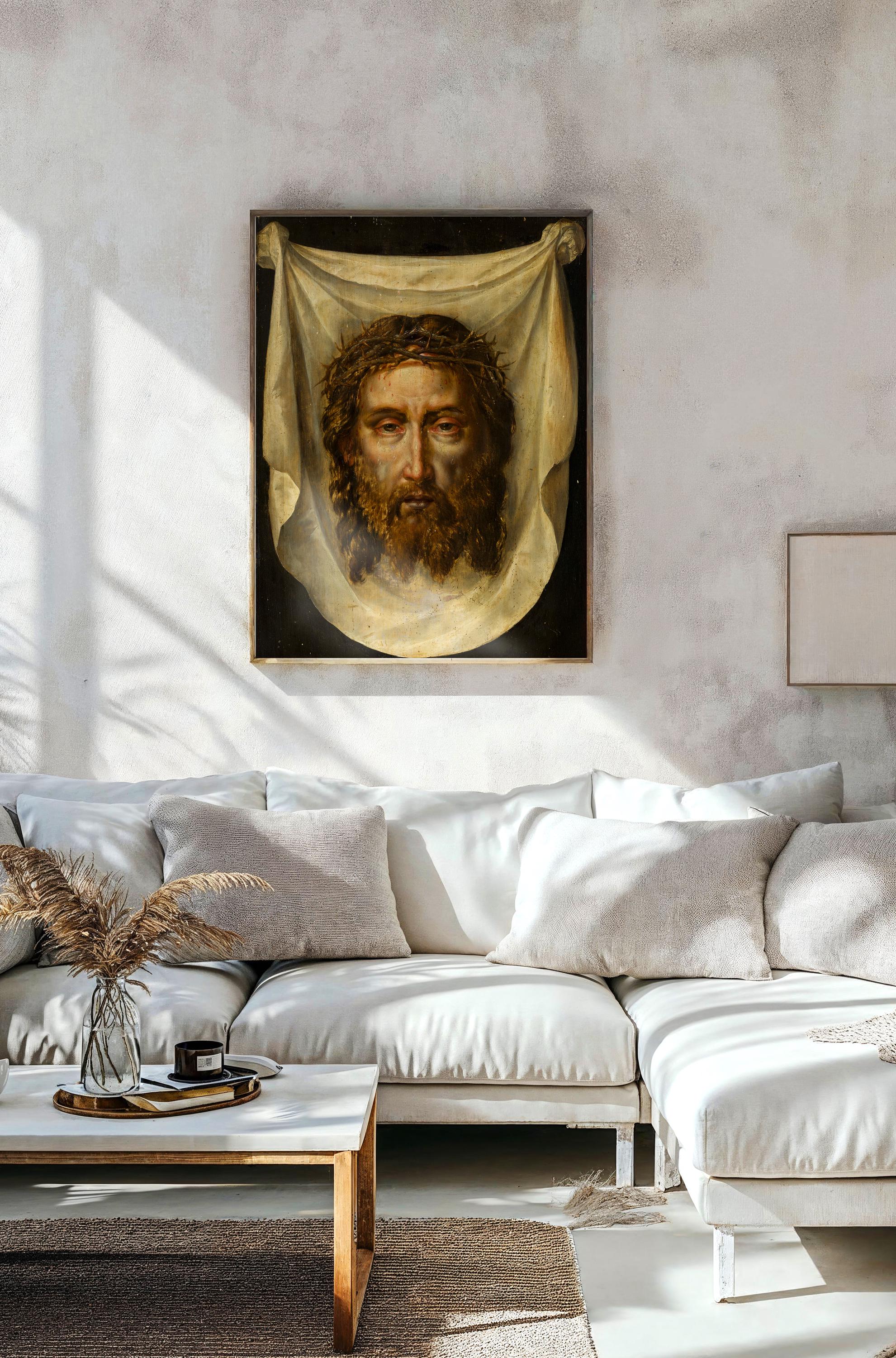 Sacred Face of Jesus Christ Art Print | Veil of Veronica, Museum Style ...