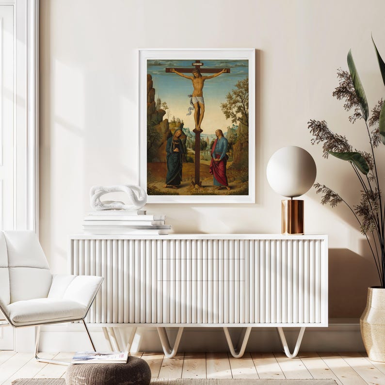 Crucifixion Jesus Renaissance Religious Art Print, Christian Catholic ...