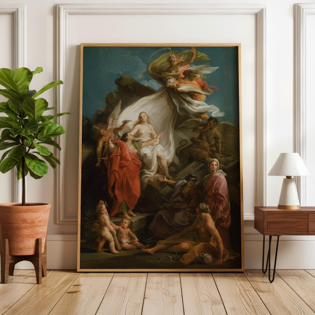 Baroque Angel Painting, Classical Museum Art Print (digital Download ...
