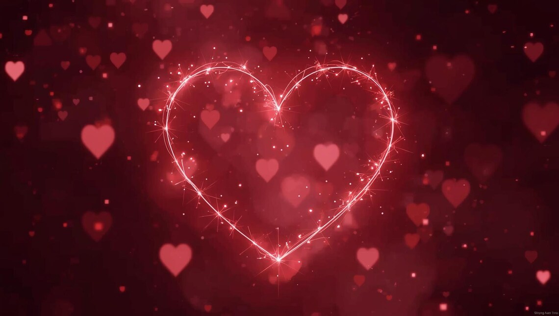 Valentine’s Day Hearts, Light Glow – Romantic Backgrounds & Seamless ...