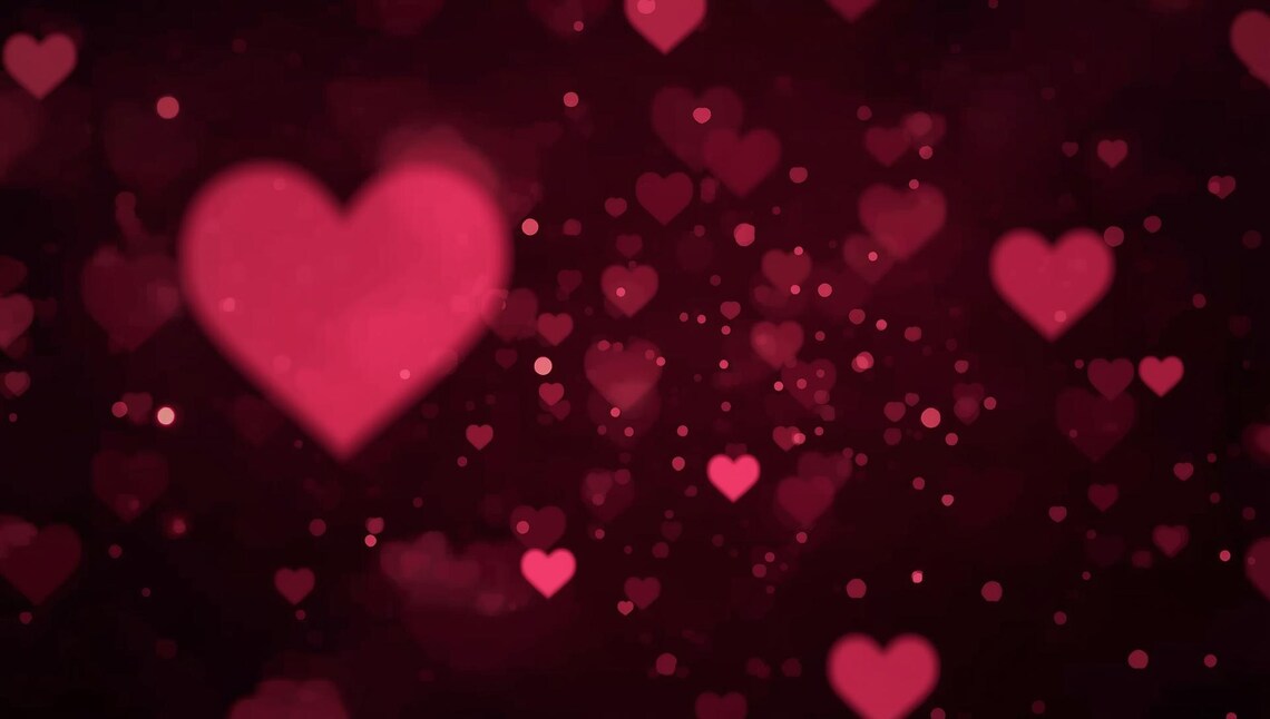 Valentine’s Day Hearts, Light Glow – Romantic Backgrounds & Seamless ...