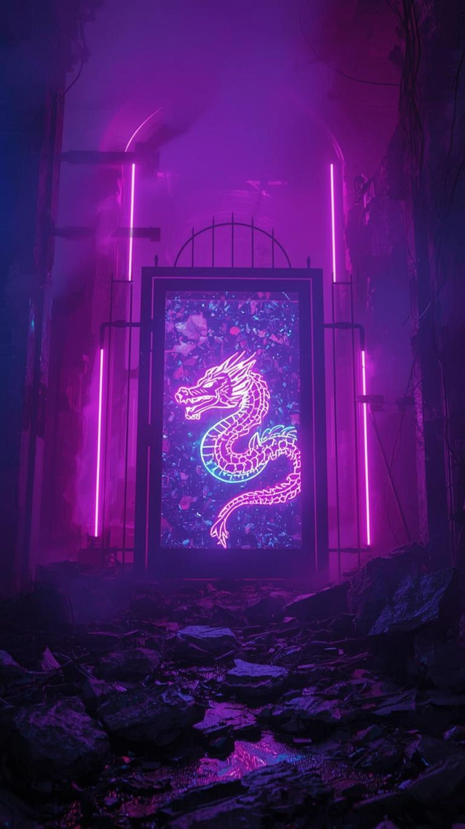 Neon Cyberpunk Wallpaper & Animated Loops Bundle (digital Download) - Etsy
