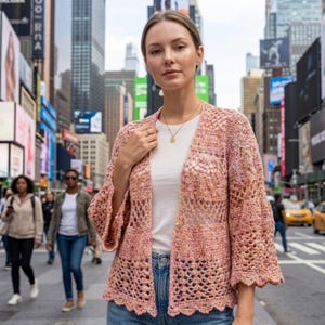 Crochet Camellia Shawl Pattern PDF | Romantic Lace Kimono Jacket | Boho ...