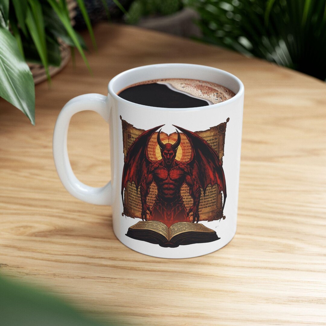The Codex Gigas the Devil’s Bible Mug | Gothic Medieval Coffee Cup ...