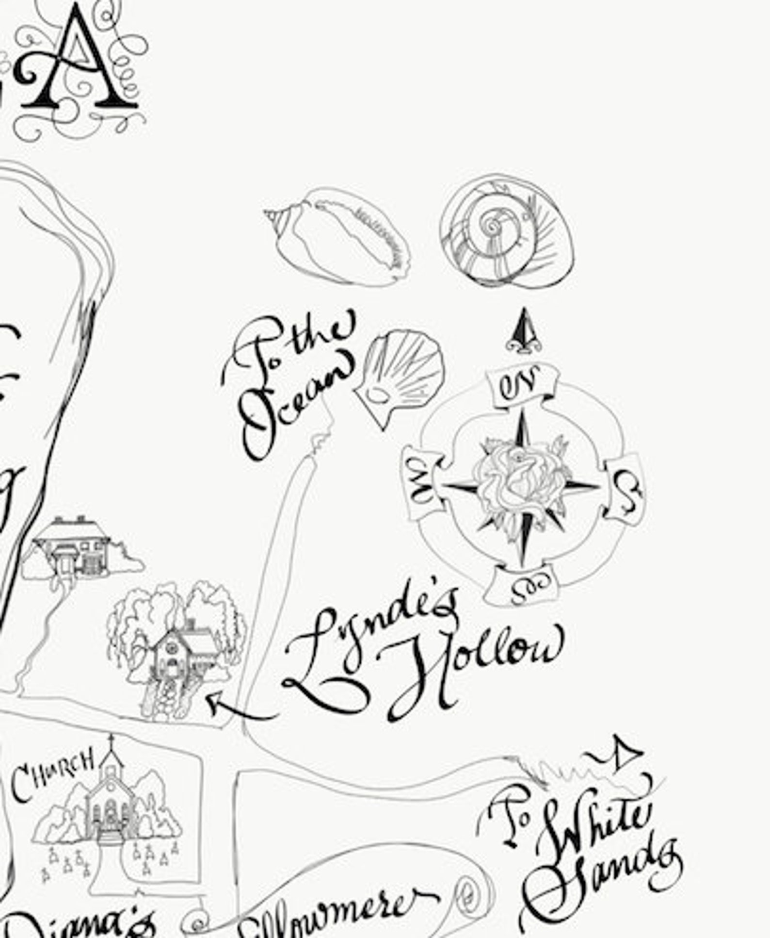 Anne of Green Gables Map: Hand-drawn Avonlea Illustration (digital ...