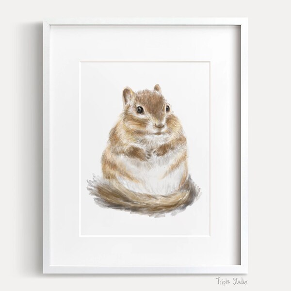 Chipmunk Art - Etsy