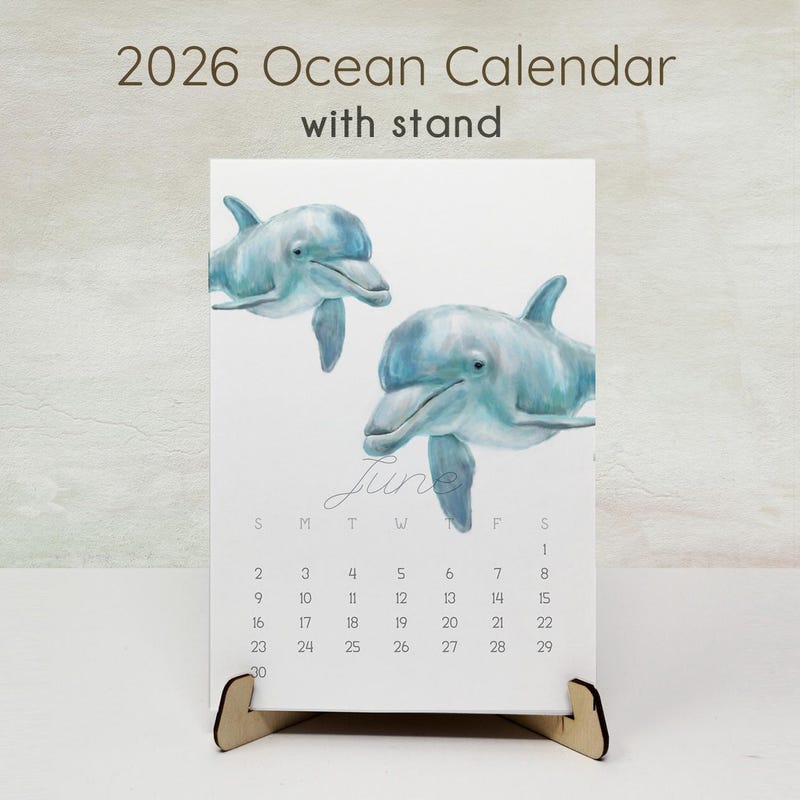 Calendar 2026 Sea Animals - Etsy