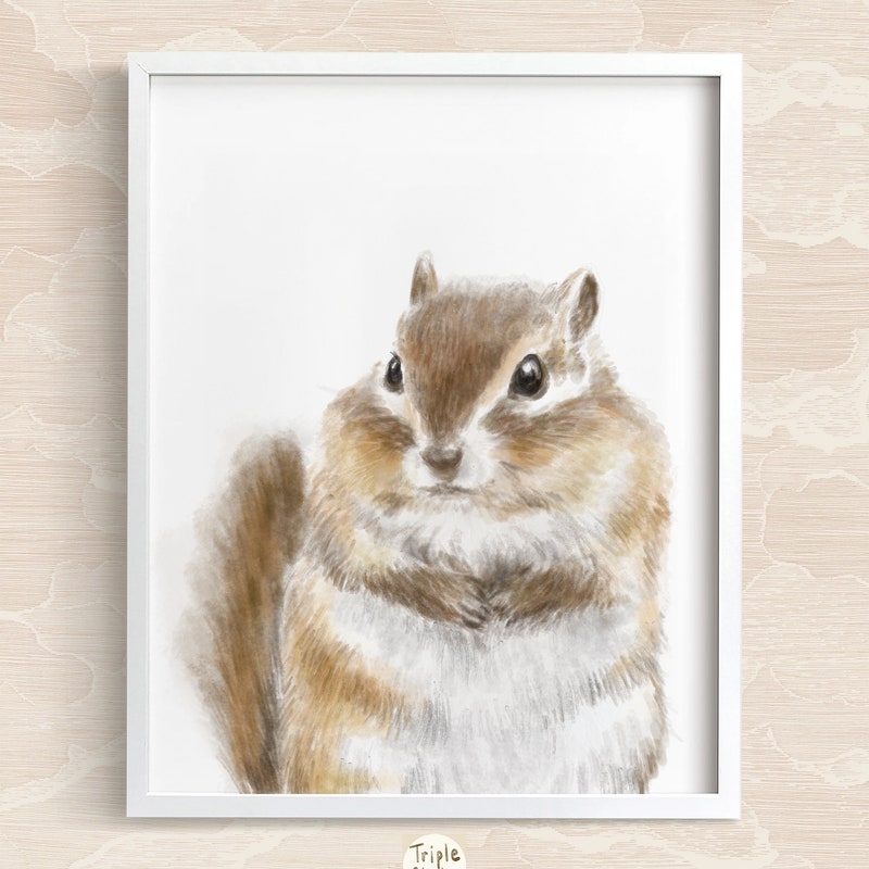 Chipmunk Art - Etsy