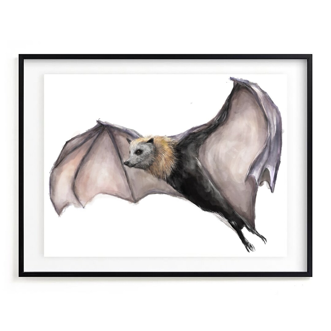 Bat Wall Art - Gothic Steampunk Painting for Gender Neutral Room Decor ...