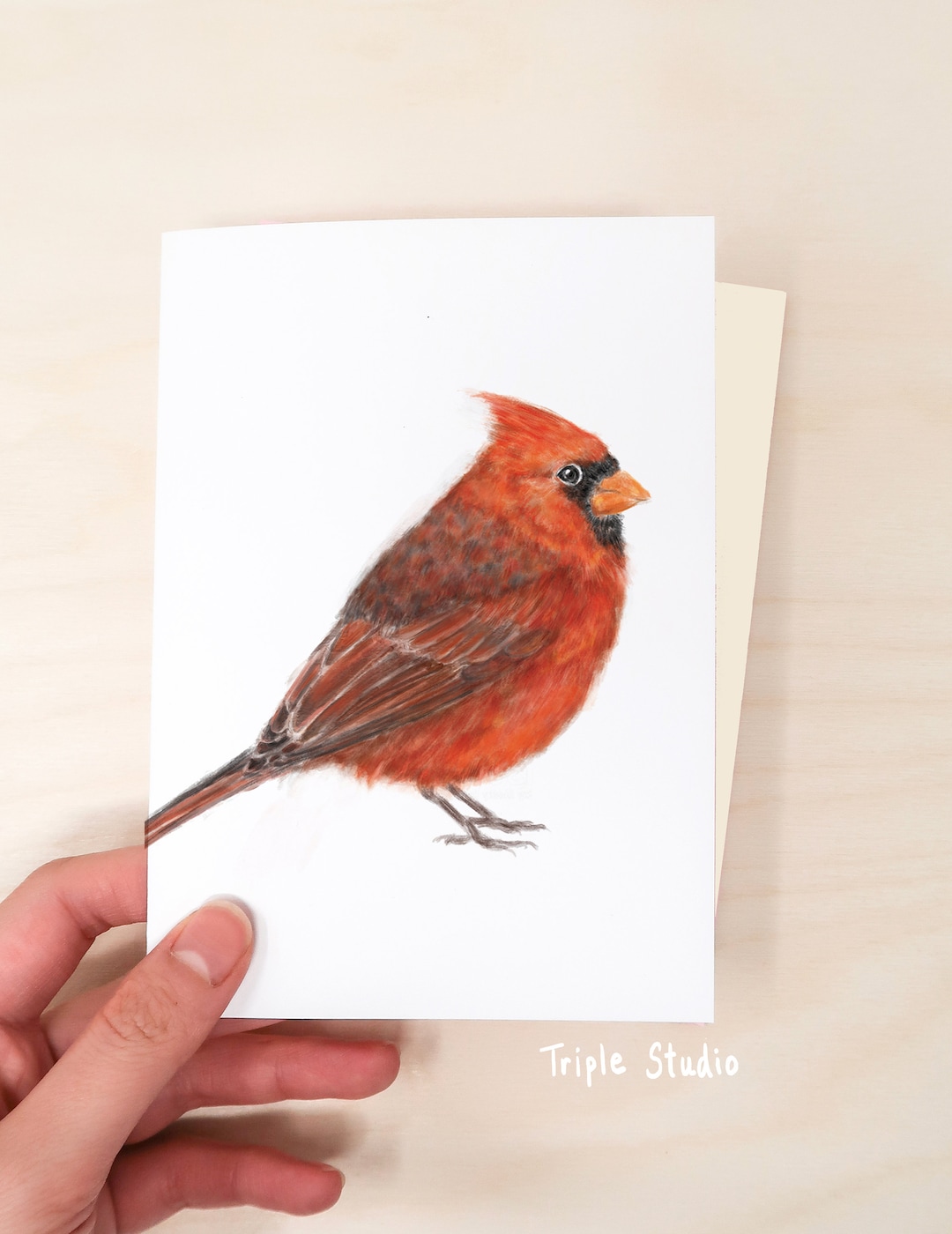 Red Cardinal Card, Blank on the Inside Garden Note Cards, Bundle Deal ...