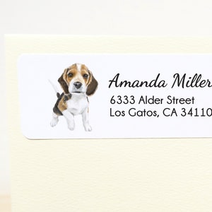 Adorable Beagle Puppy Address Labels, 120 Pcs, Personalized Stickers ...