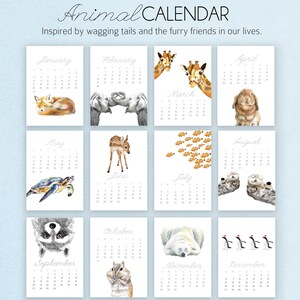 2026 Desk Calendar W/ Stand - Animal Monthly Planner, Mini Gift for Kid ...