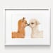 Alpaca Kiss Wall Art Hugs and Kisses, Boho Animal Poster, Llama Happy ...