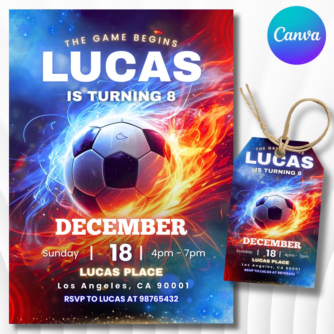 Editable Football Invitation, Football Birthday Party Invitation ...