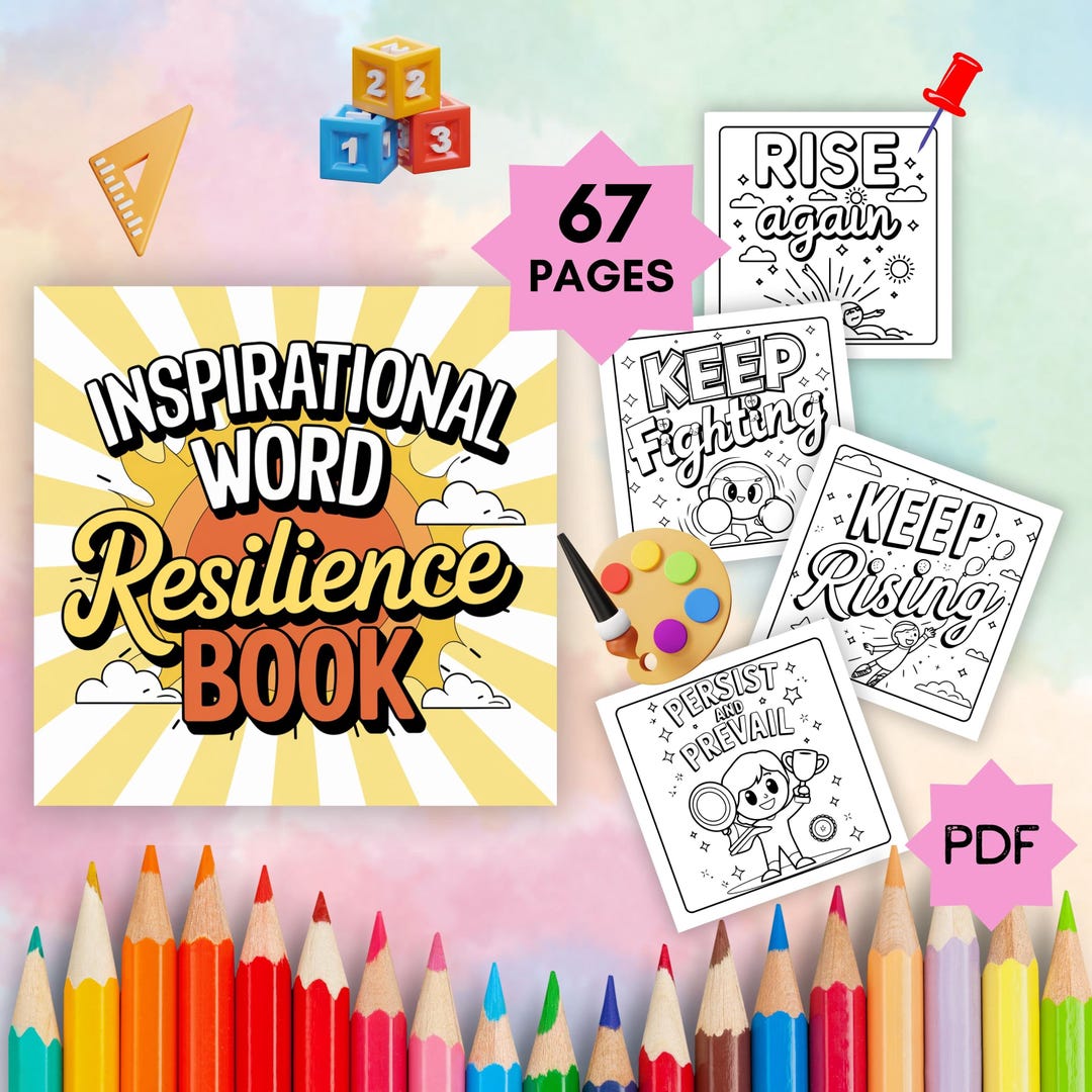 Inspirational Resilience Coloring Pages for Motivation and Growth (PDF ...