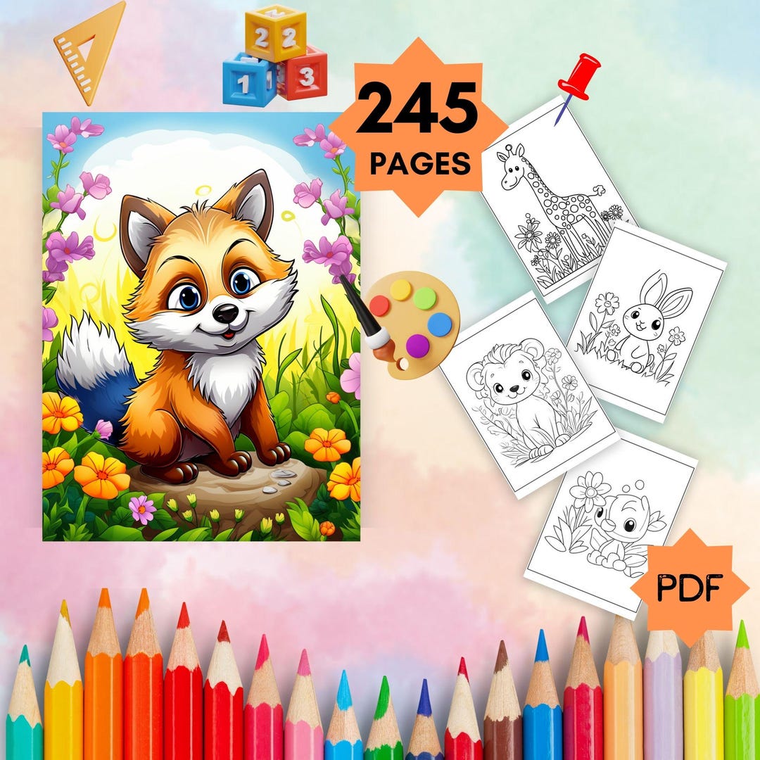 Baby Animals Coloring Pages (PDF Download) - Etsy