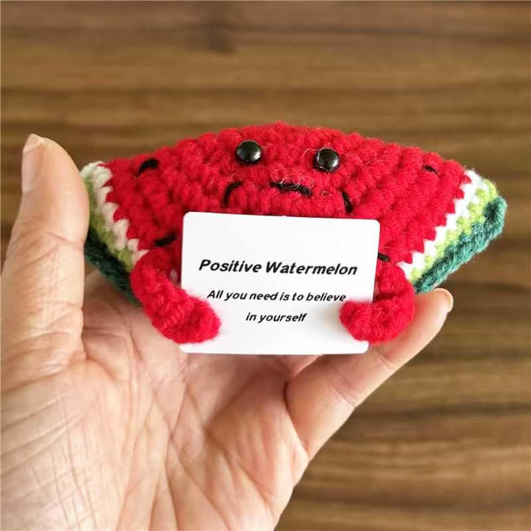 Handmade Crochet Watermelon Plush,amigurumi Fruit Toy,emotional Support ...