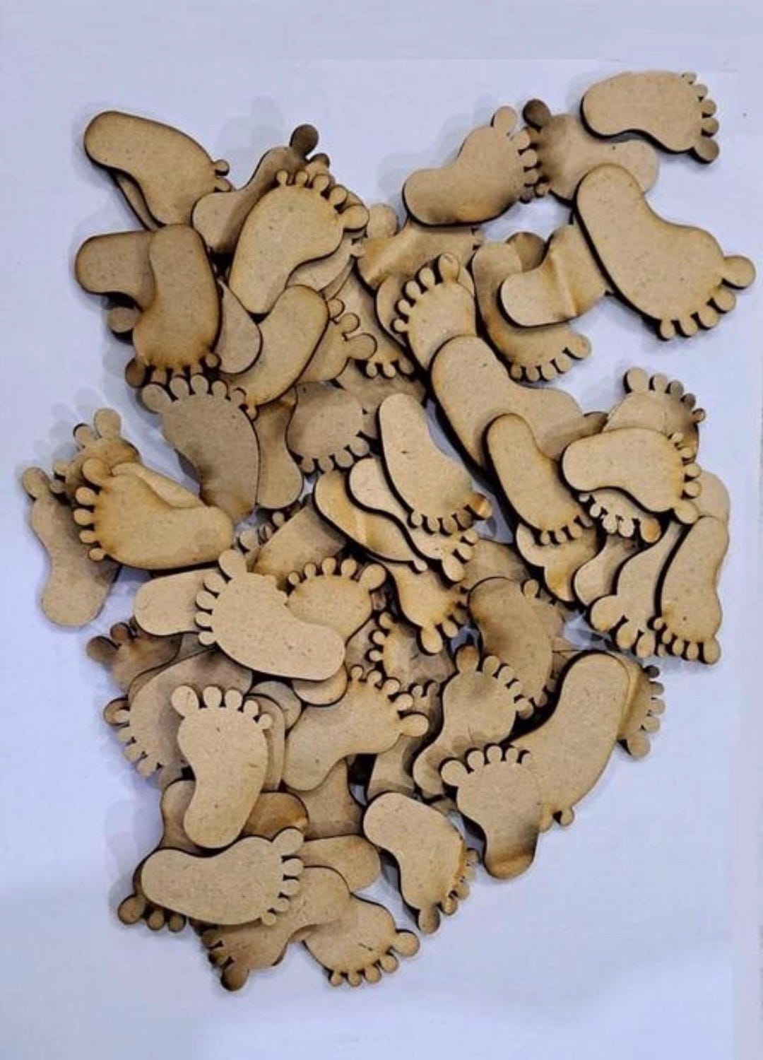MDF Baby Foot Wood Cutouts, 25 Pairs (2.5 Inch), DIY Decorative Your ...