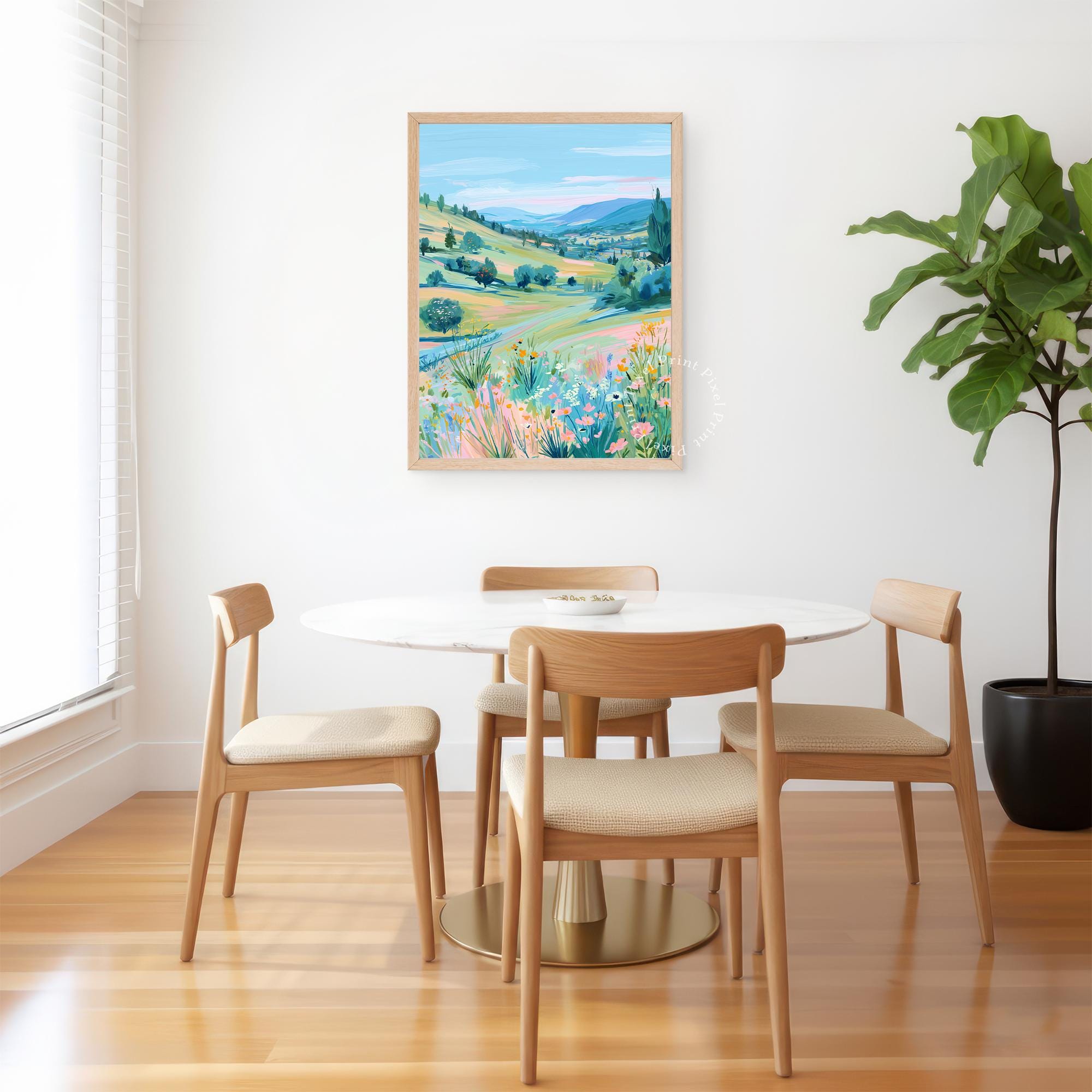 Paisagem pastoral das colinas da Califórnia para imprimir - Arte de ...