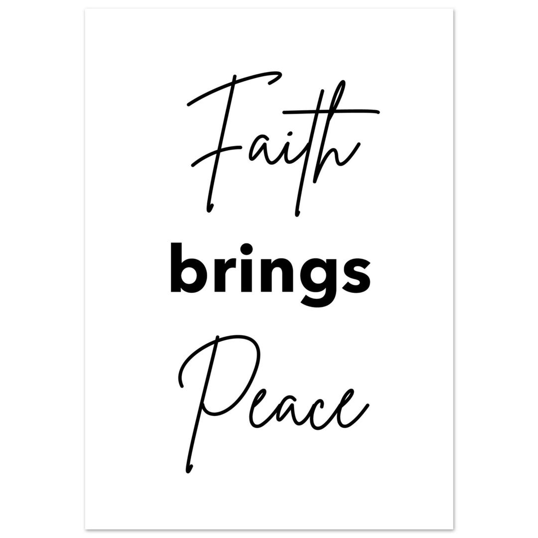 Faith Brings Peace Poster | Christian Wall Art | Bible Verse Printable ...