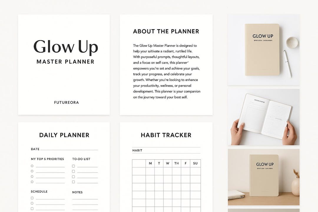2026 Glow-up Master Planner – Printable Daily, Weekly, Monthly (digital ...