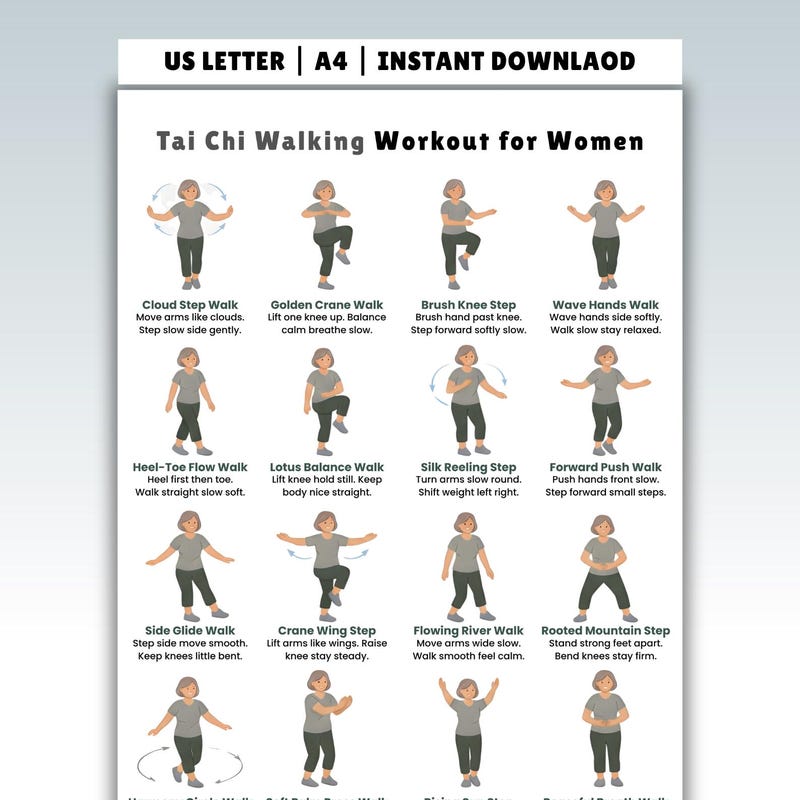 Tai Chi Walking Printable - Etsy