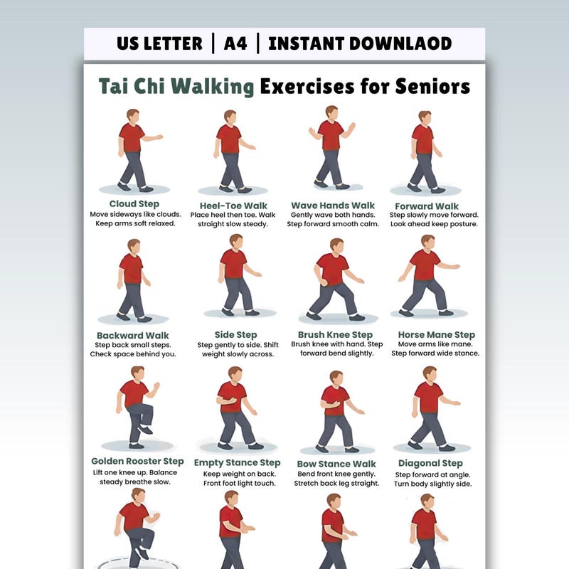 Tai Chi Walking Printable - Etsy