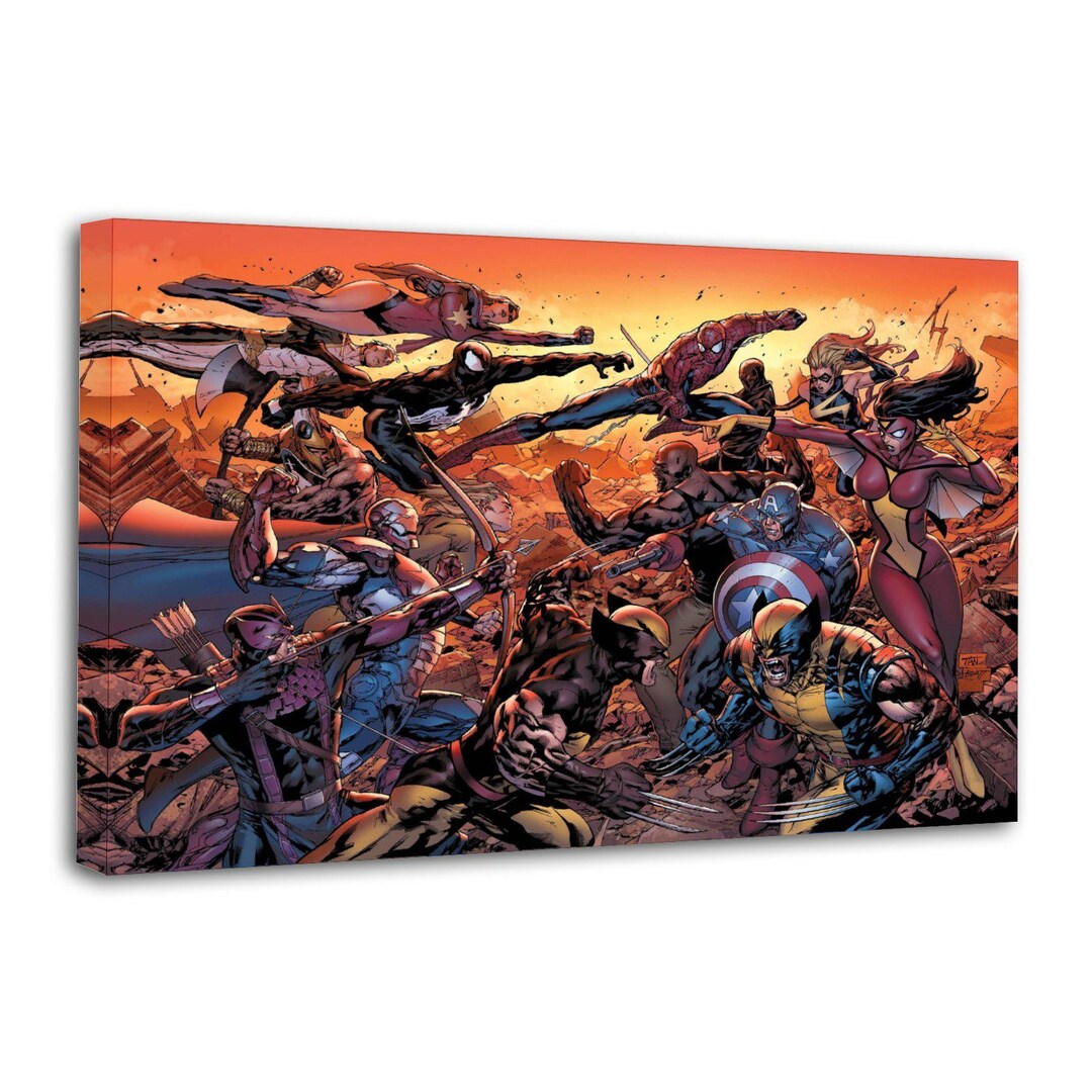 Characters Super Heroes & Villains Civil War Canvas Gift Living Room ...