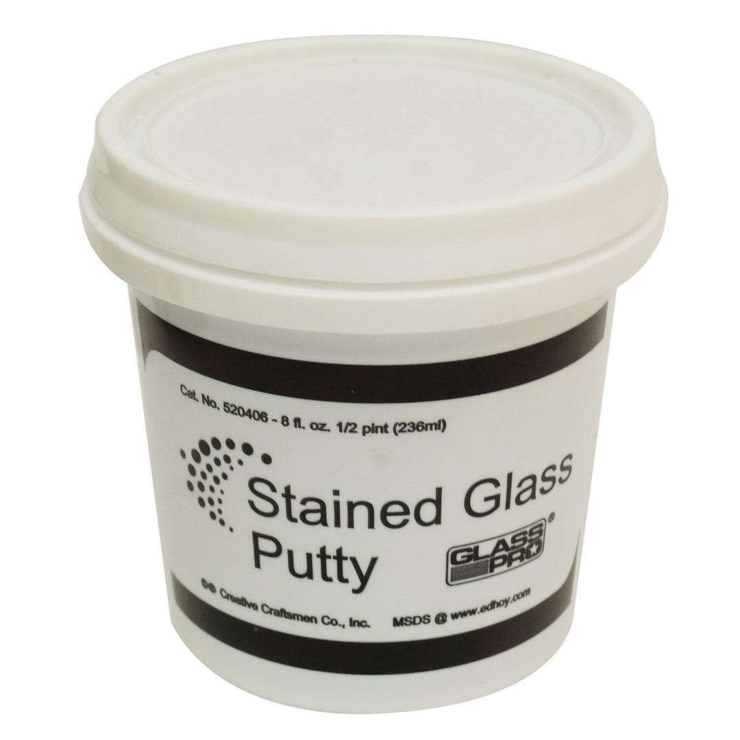 Glass Pro Stained Glass Lead Cement Putty Black 1/2 PINT/ 8fl. Oz ...