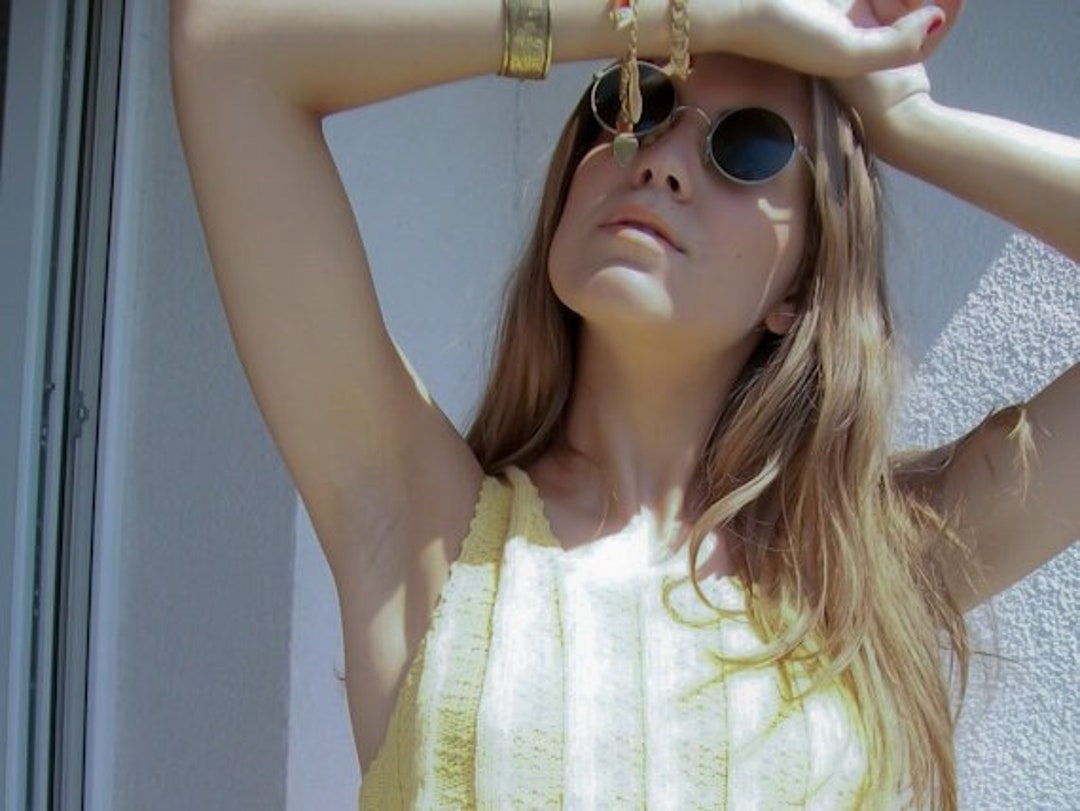 Vintage 70s Canary Yellow Knit Tank Size XS S - Etsy