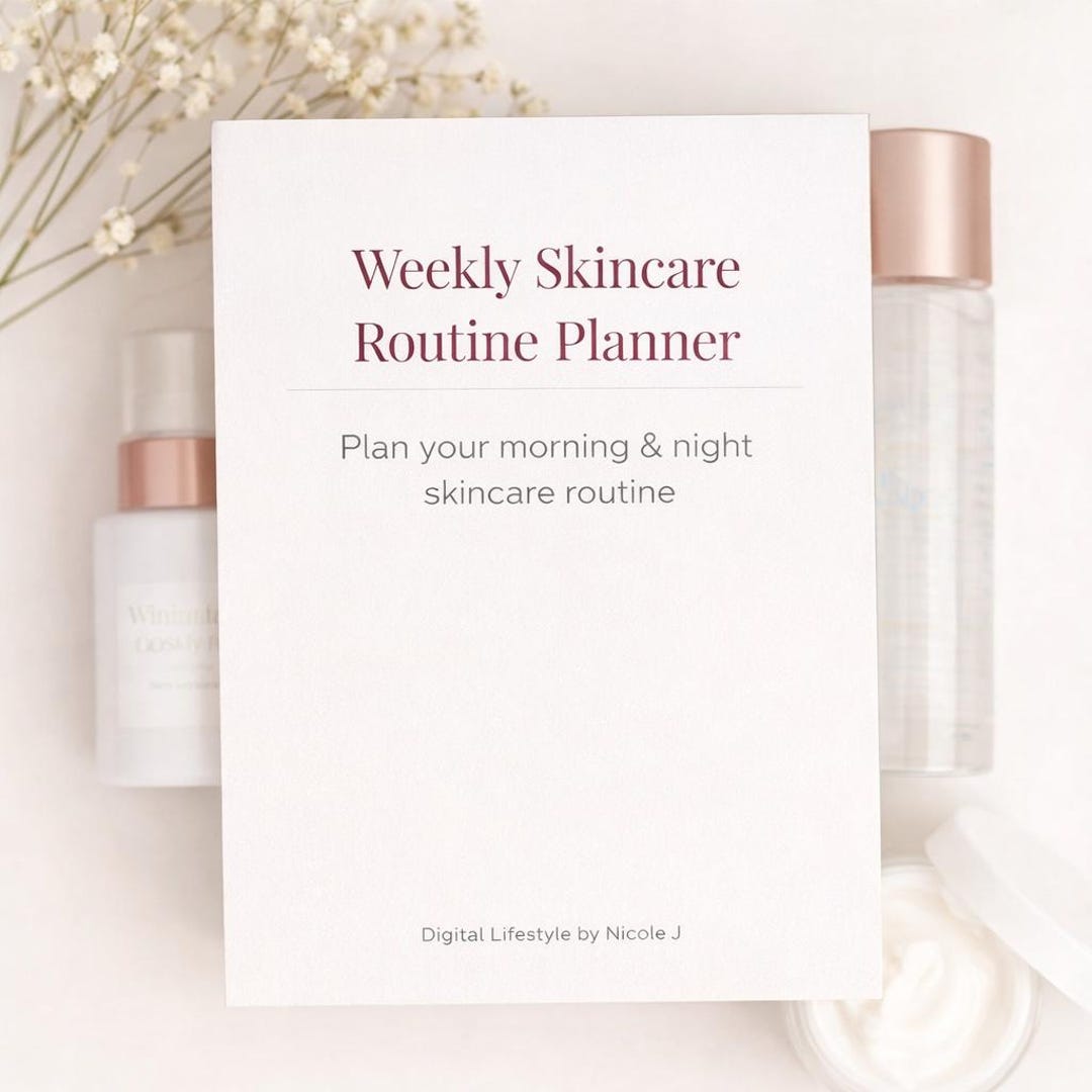 Weekly Skincare Routine Planner | Printable Beauty Planner | Morning ...