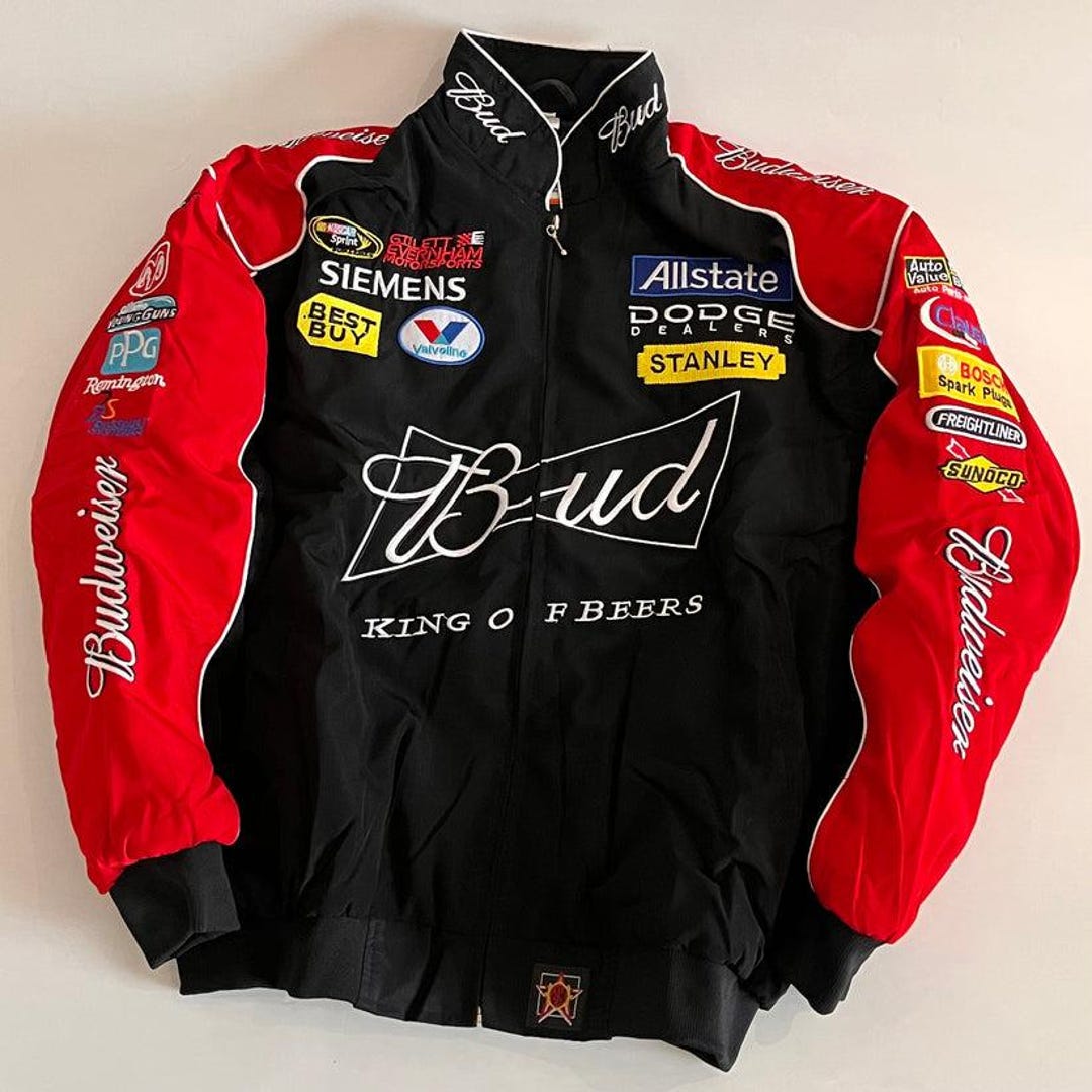 Nascar Budweiser Racing Jacket,nascar Racing Bomber Jacket F1,racing ...