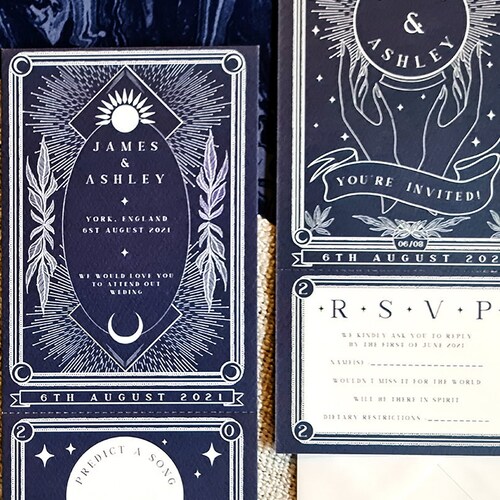 Unique Tarot Card Invitation Personalised Invitation RSVP | Etsy