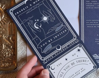 Unique Tarot Card Invitation Personalised Invitation RSVP | Etsy