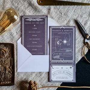 Unique Tarot Card Invitation, Personalised Invitation RSVP Card for ...