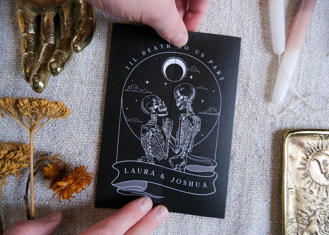 Unique Tarot Card Ouija Wedding Invitation 'til Death Do Us Part ...