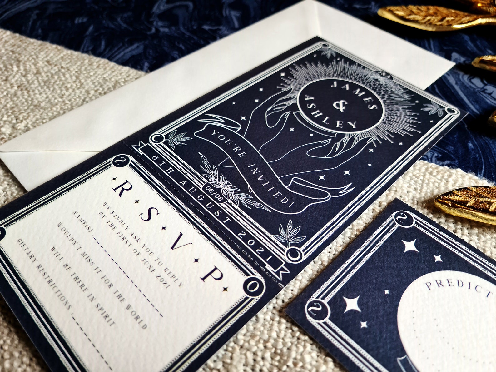 Unique Tarot Card Invitation, Personalised Invitation RSVP Card for ...