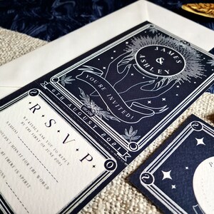 Unique Tarot Card Invitation, Personalised Invitation RSVP Card for ...