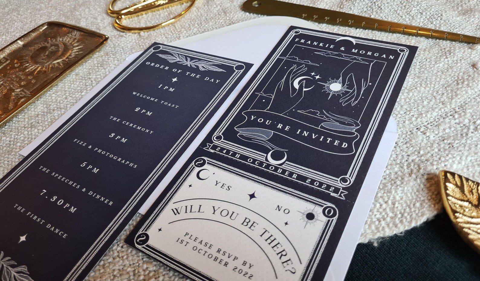 Unique Tarot Card Invitation, Personalised Invitation RSVP Card for ...