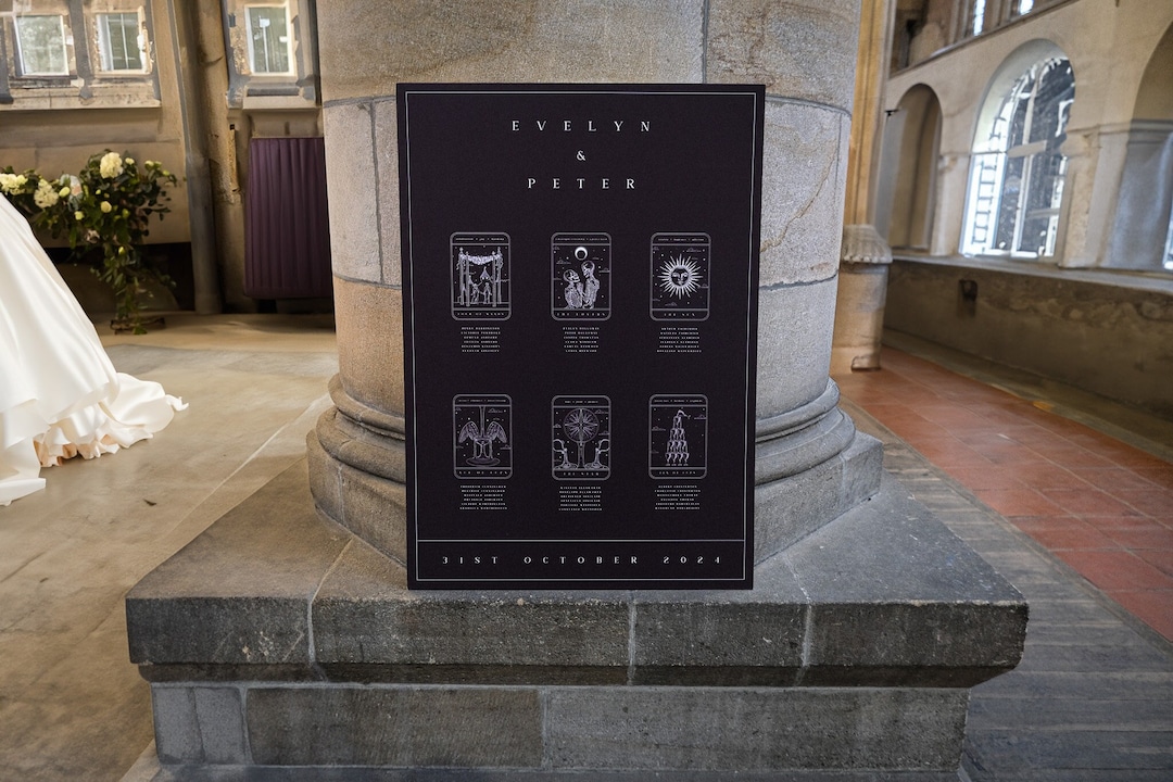 Unique Tarot Card Wedding Seating Plan, Personalised Seating Plan for ...