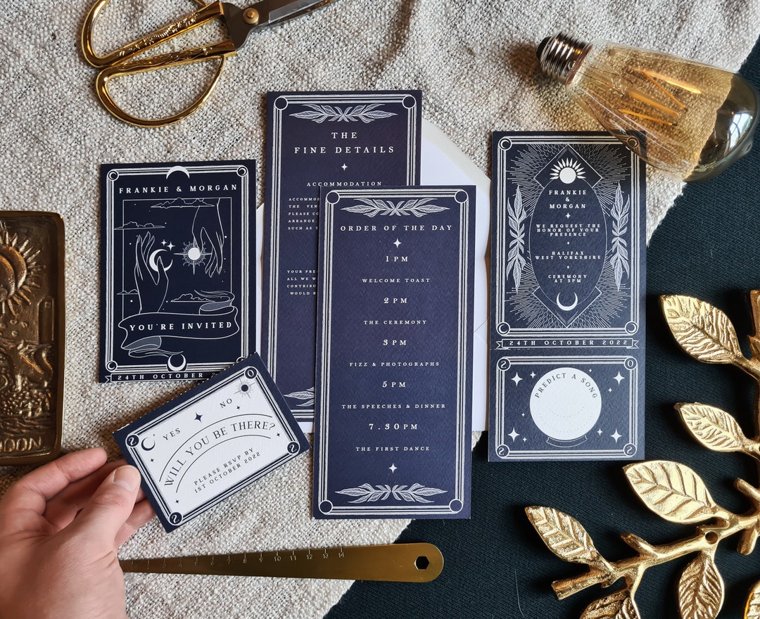 Unique Tarot Card Invitation, Personalised Invitation RSVP Card for ...