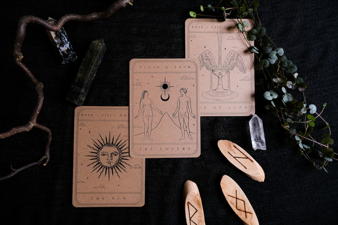 Custom Tarot Card Wedding Invitation Set | 3-piece Gothic Tarot Spread ...