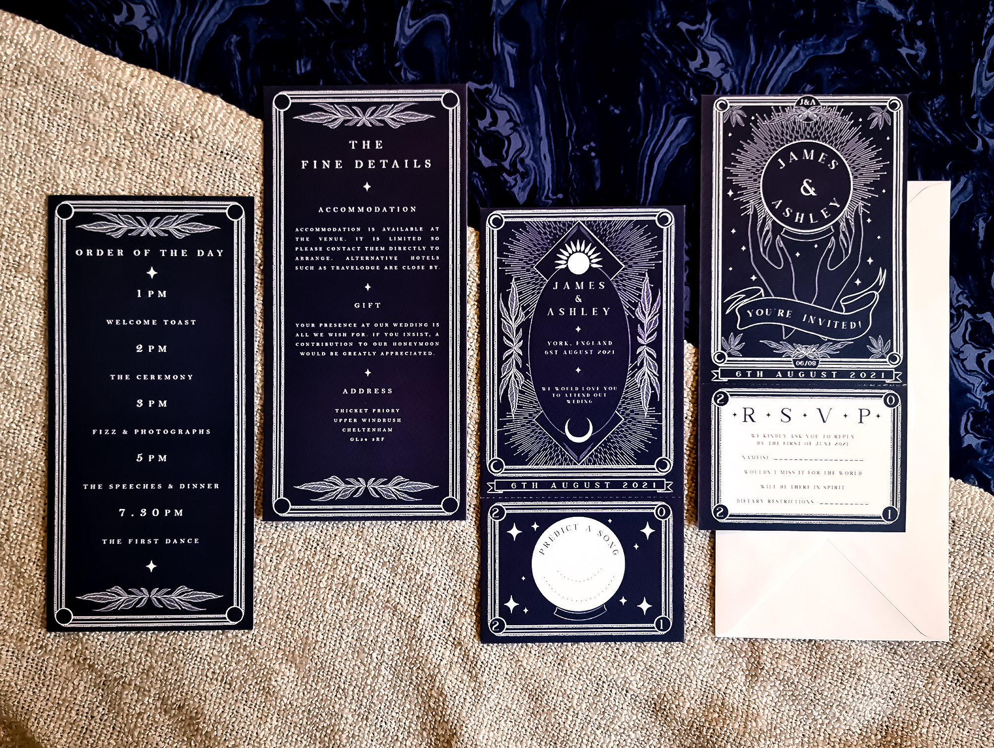 Unique Tarot Card Invitation Personalised Invitation RSVP - Etsy UK