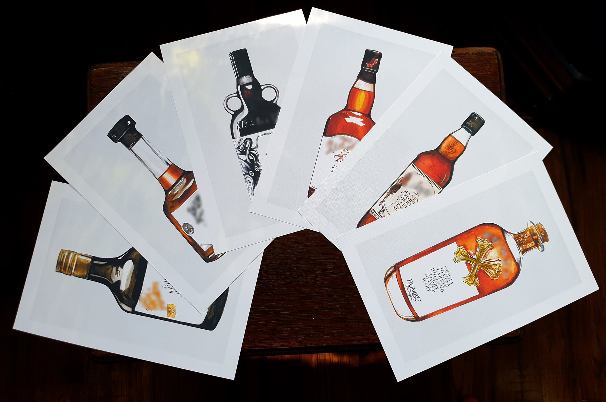 Rum Table Plan Rum Bottle Wedding Seating Table Prints - Etsy UK