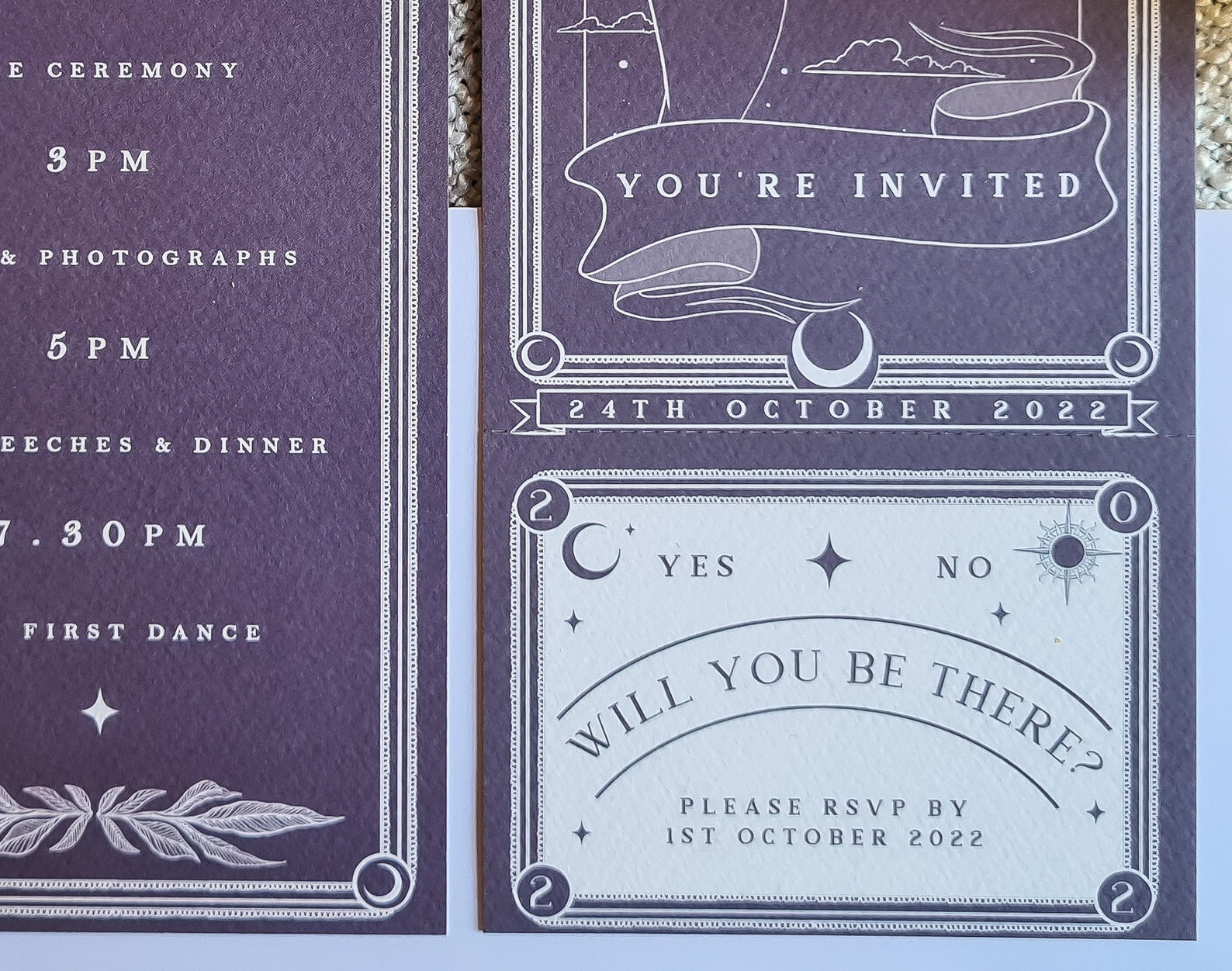 Unique Tarot Card Invitation, Personalised Invitation RSVP Card for ...